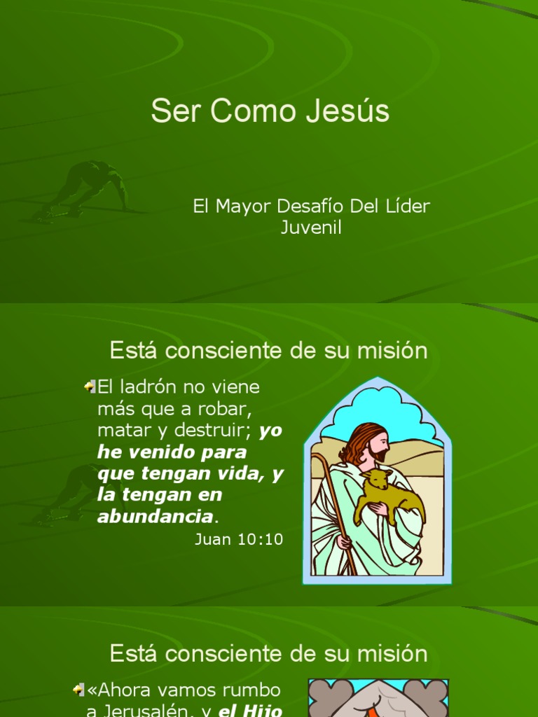 Desafíos Del Líder Juvenil. Ser Como Jesús | PDF | Jesús | Evangelio de ...