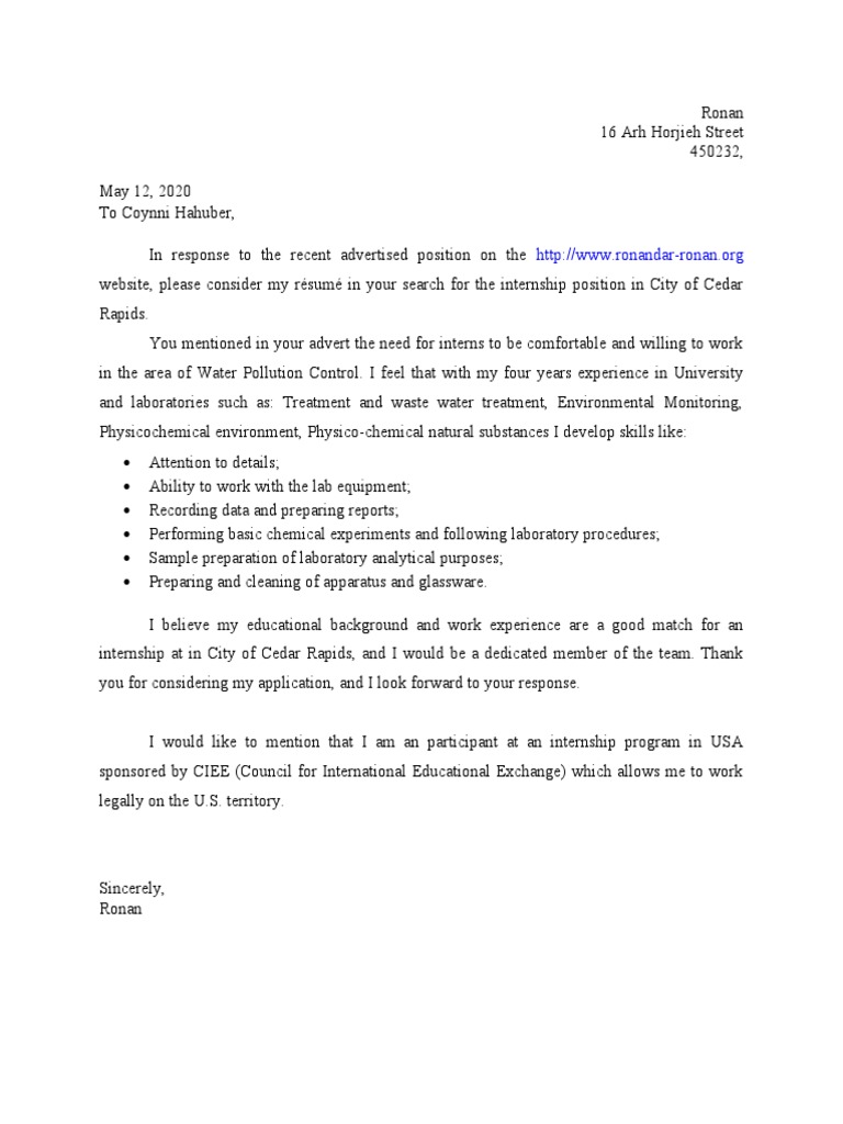 Letter of Motivation | PDF