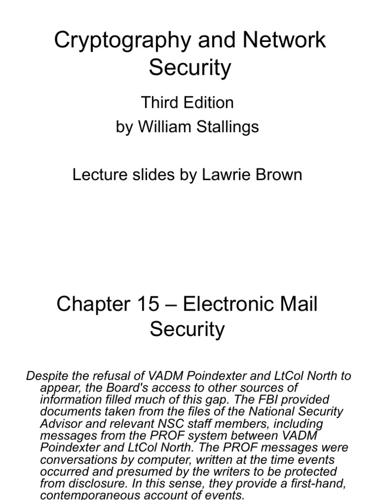 Cryptography and Network Security: Third Edition by William Stallings ...