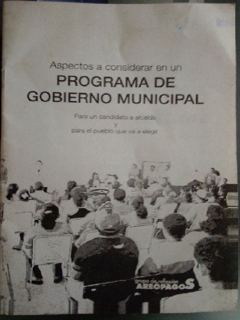 Como Hacer Un Programa de Gobierno Municipal | PDF