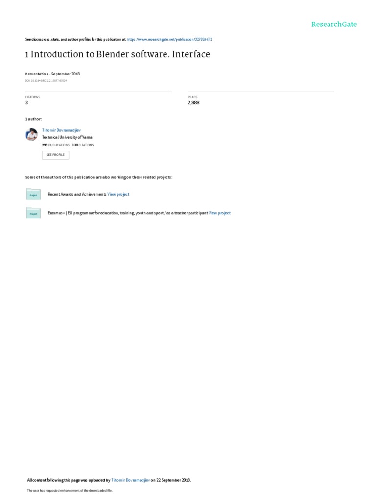 Blender Software Interface Guide | PDF | 3 D Computer Graphics ...