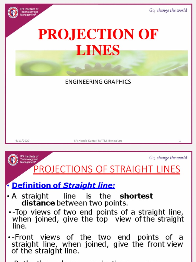Projection of Lines | PDF | Line (Geometry) | Mathematical Concepts