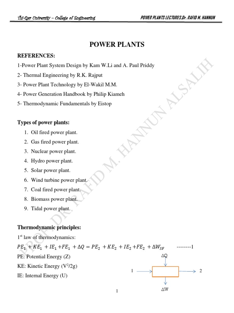 Power Plants: References | PDF | Steam | Boiler