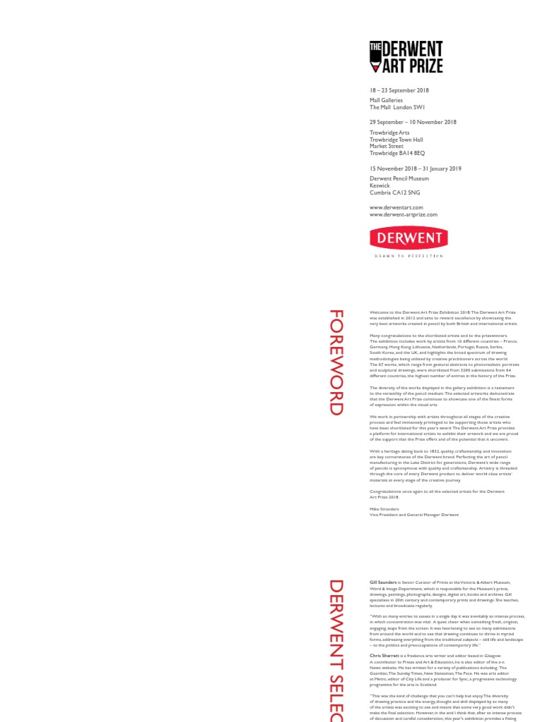 Derwent Art Prize Catalogue 2018 | PDF | Pencil | The Arts