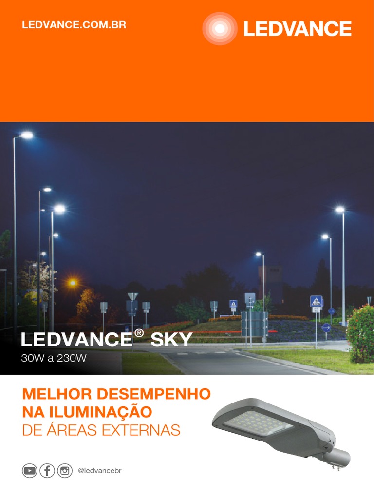 Datasheet LEDVANCE SKY - Actualizado | PDF | Iluminação Pública | Tráfego