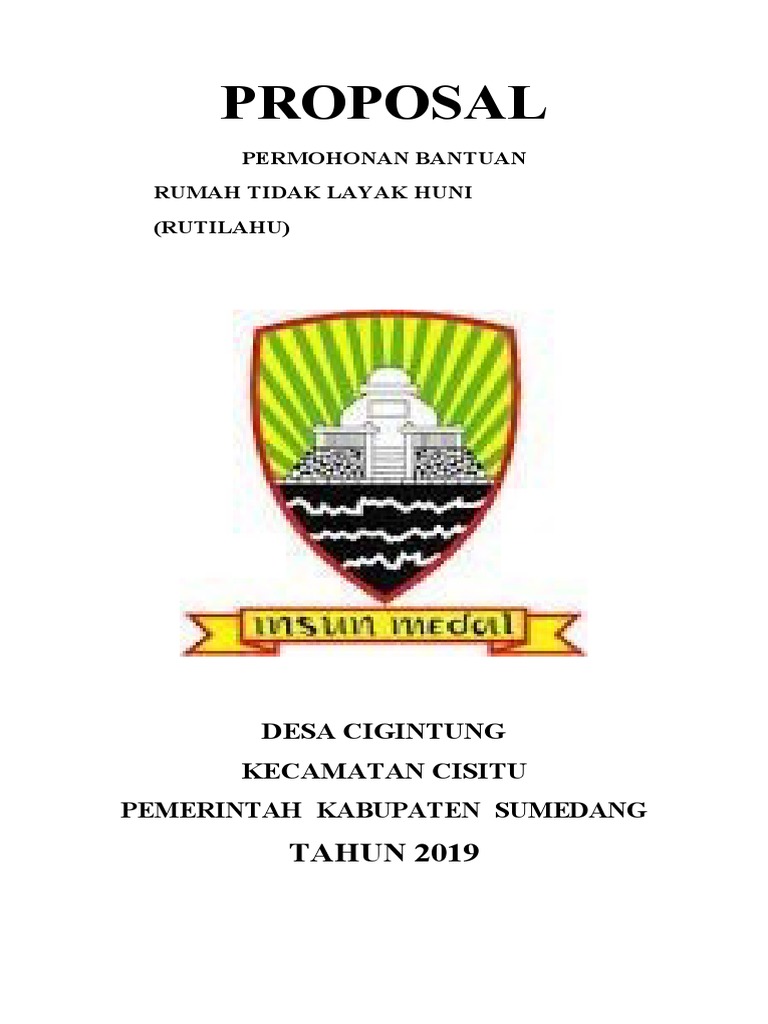Proposal RUTILAHU Desa Cigintung | PDF