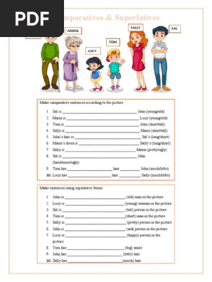 Comparative Forms Of Adjectives Esl Grammar Gap Fill Exercises