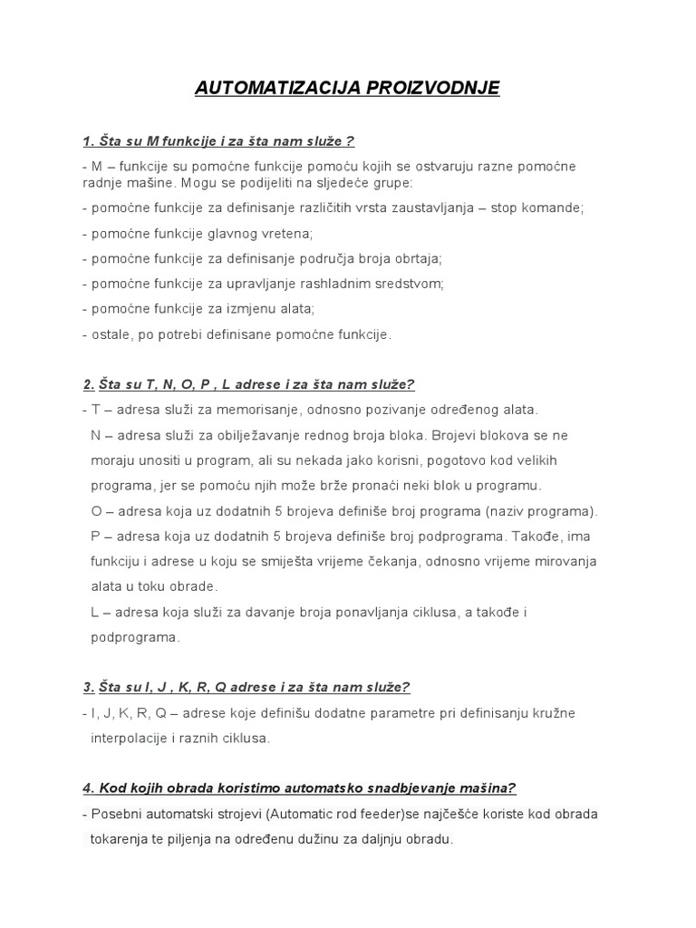 Automatizacija Proizvodnje 2 | PDF