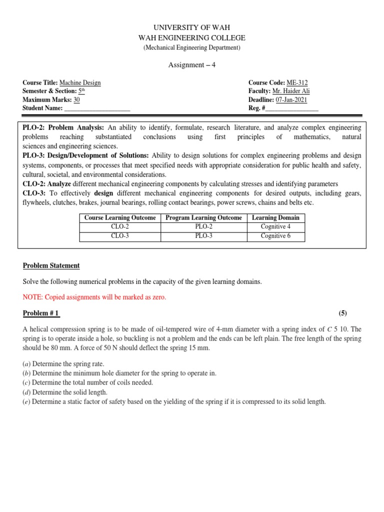 University of Wah Wah Engineering College | PDF | Engineering ...