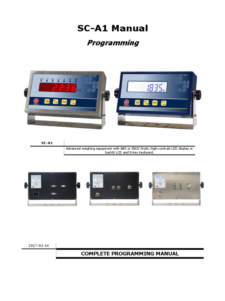 Sca1 Programming Manual 2017 Pdf Menu Computing Calibration