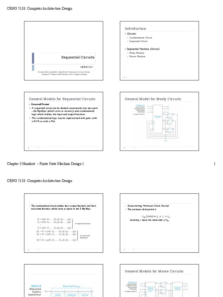 CENG 5133: Computer Architecture Design: Sequential Circuits | PDF | Digital Electronics ...
