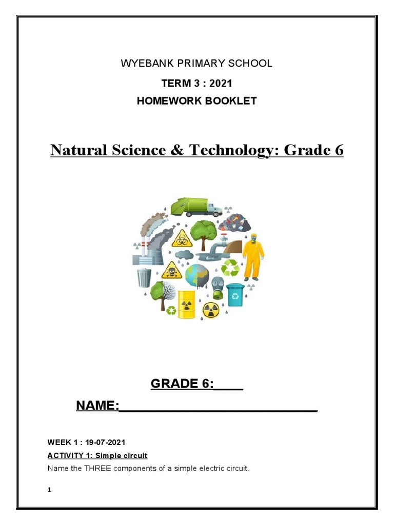 Grade 6 HW BOOKLET | PDF | Renewable Energy | Fuels