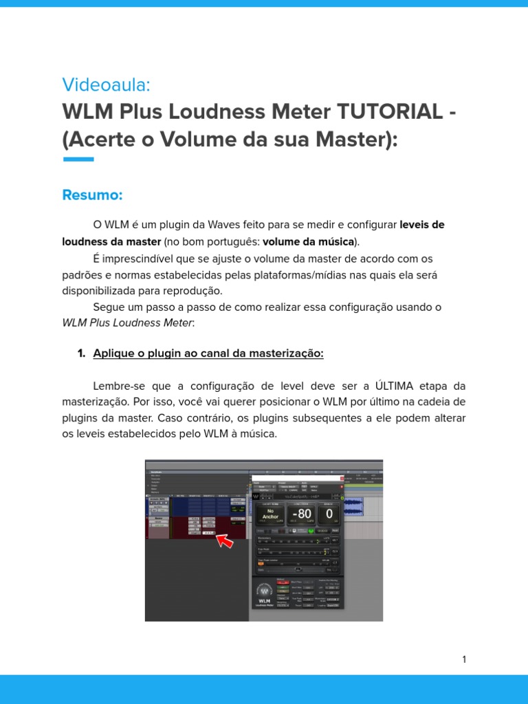 WLM Plus Loudness Meter (Tutorial) | PDF