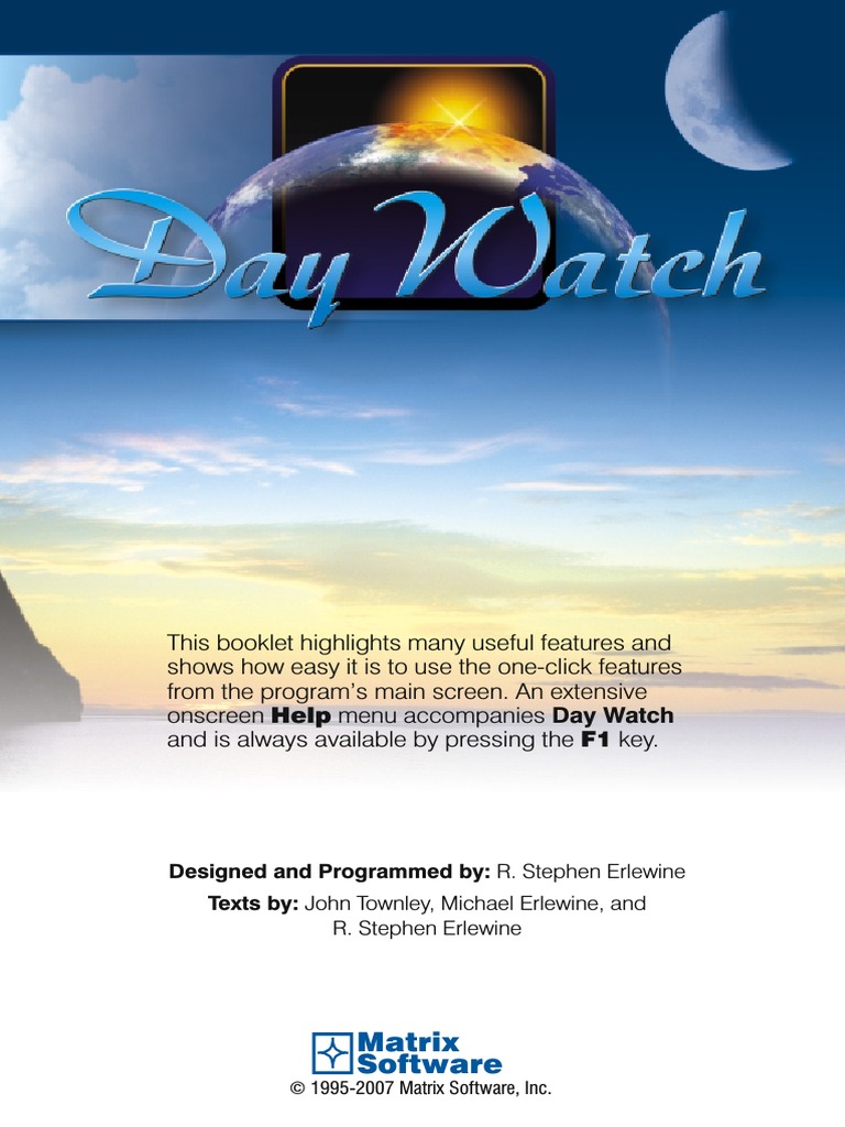 Matrix Software: Designed and Programmed By: R. Stephen Erlewine Texts ...