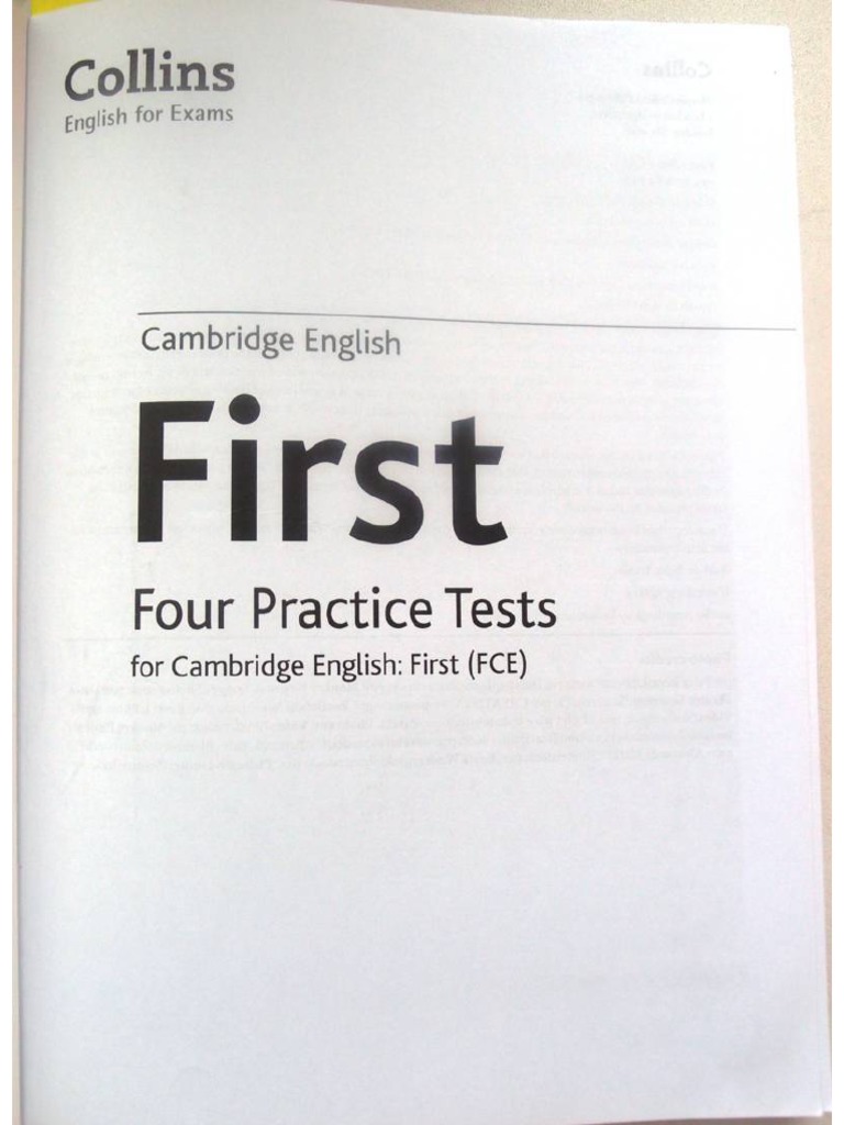 Cambridge English First Four Practice Tests For FCE - 2015 | PDF