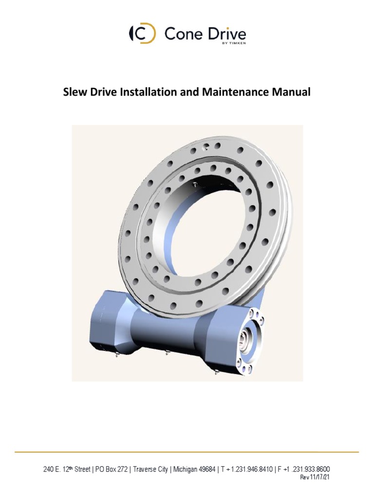 Slew Drive Installation Guide | PDF | Screw | Bearing (Mechanical)