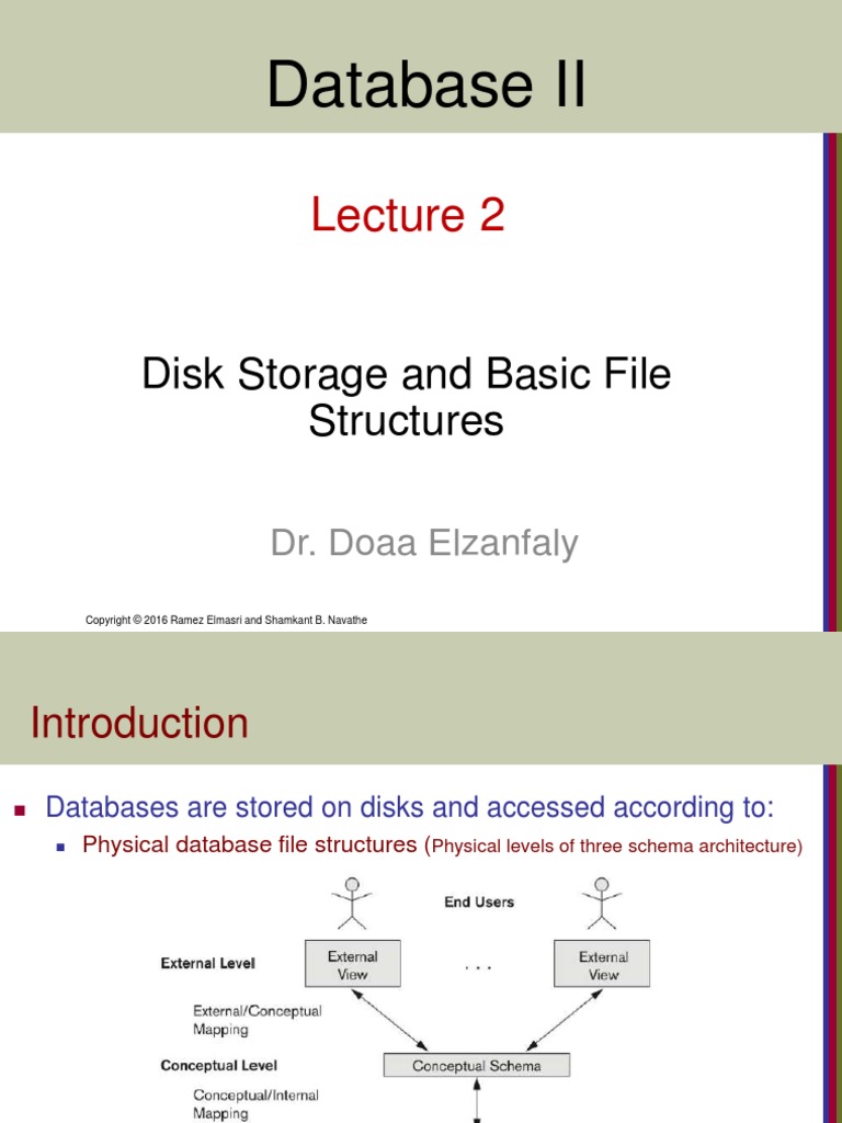 Disk Storage And Basic File Structures Pdf Computer Data Storage Random Access Memory
