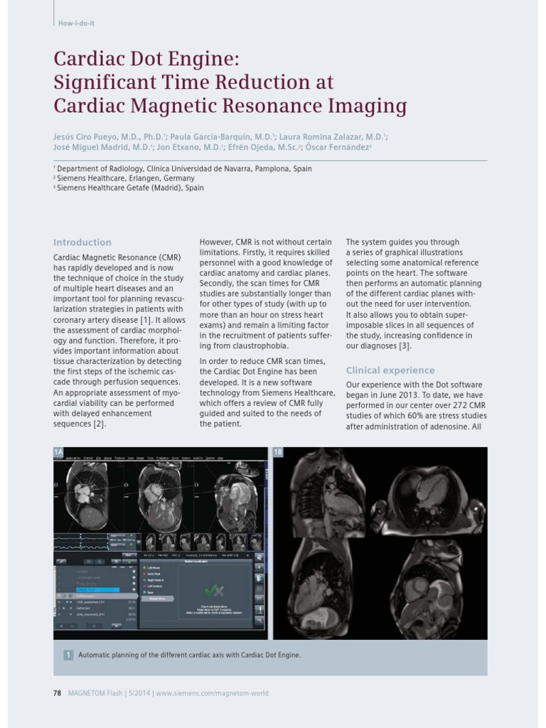 Cardiac Dot Engine Siemens | PDF | Heart | Magnetic Resonance Imaging
