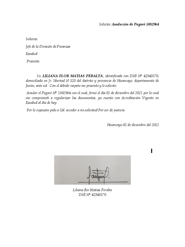 Anulación de Pagaré | PDF