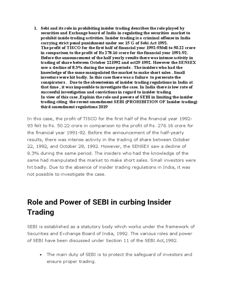 Case Study in Fms | PDF | Insider Trading | Short (Finance)