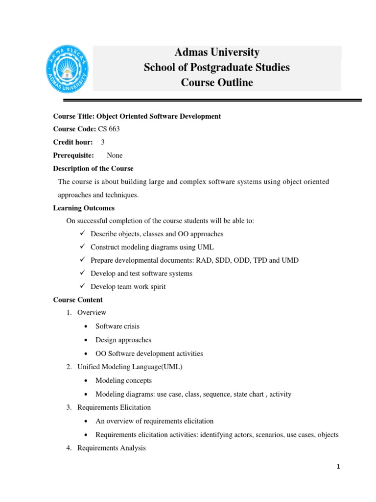 Object Oriented Software Development | PDF | Object Oriented ...