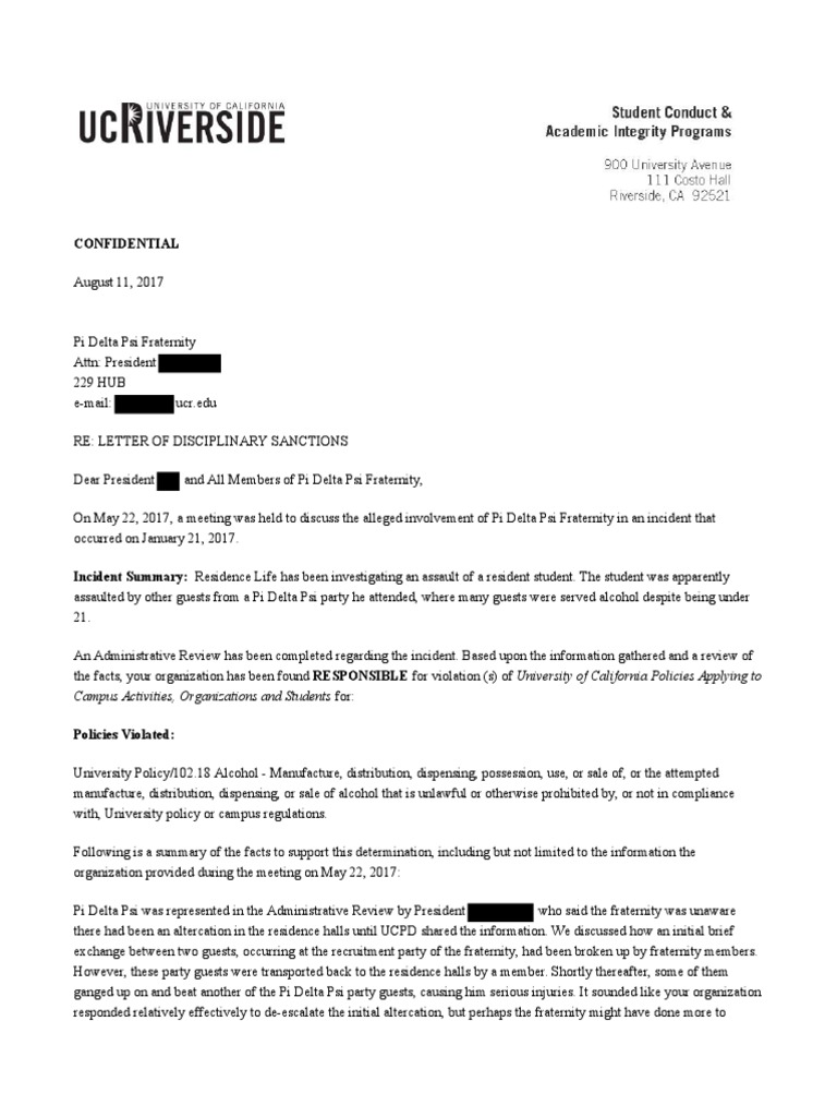 UCR Greek Complaints 2016 To 2021 | PDF | Fraternities And Sororities ...
