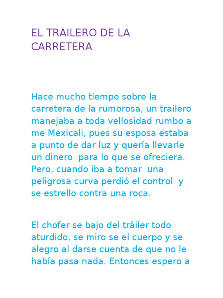 El Trailero de La Carretera | PDF | Clásicos