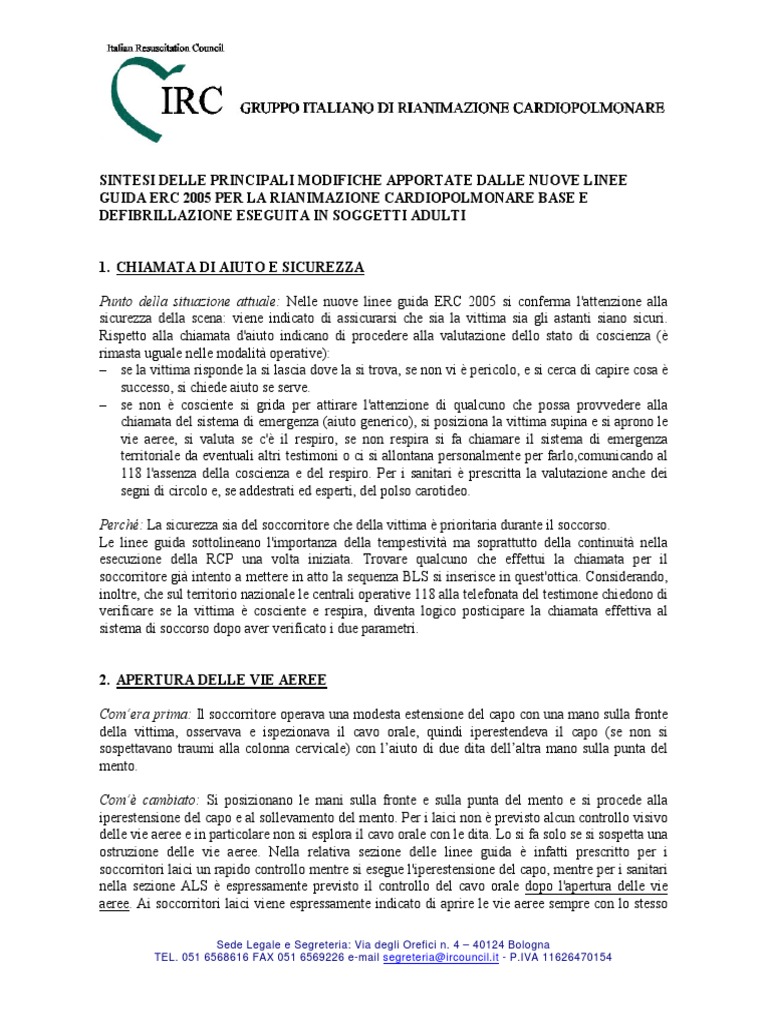 Nuove Linee Guida BLSD | PDF