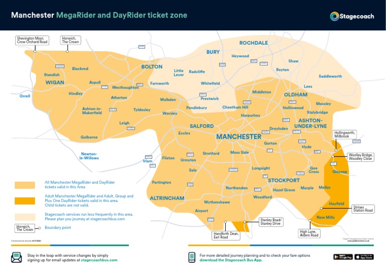 2107 Manchester MegaRider DayRider Map | PDF