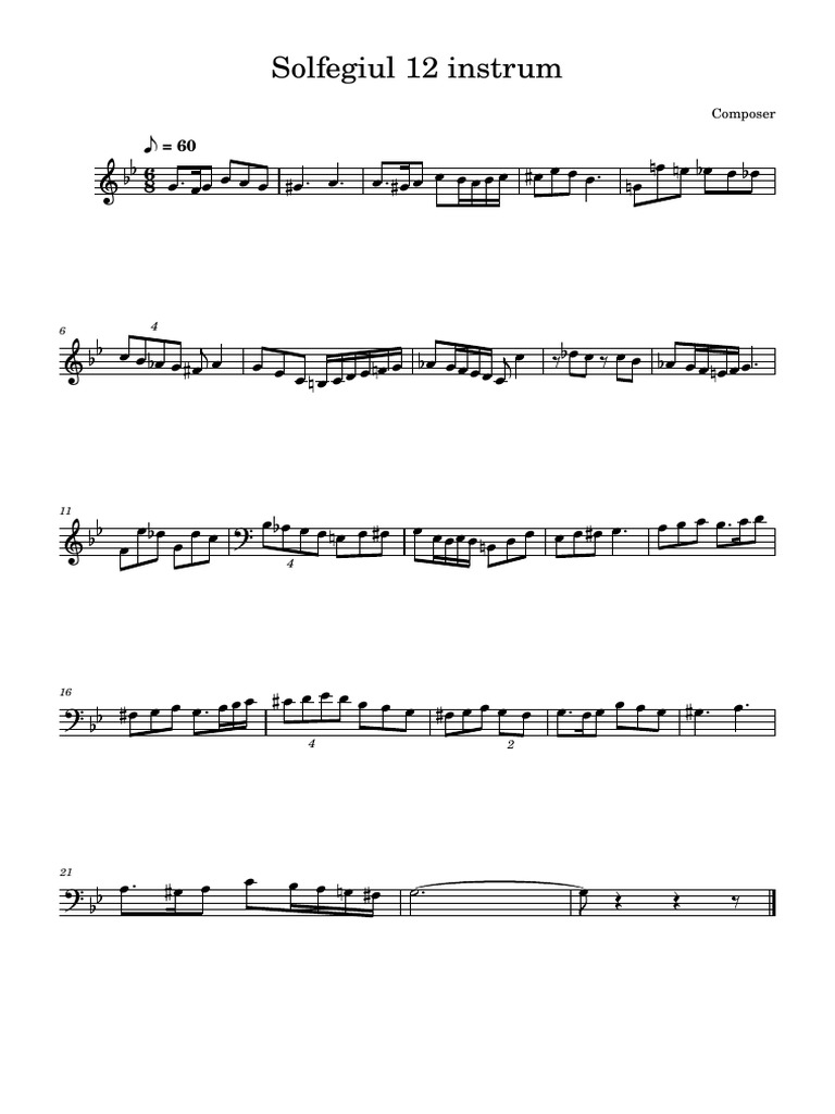 Composer Solfeggio Instrument Guide | PDF