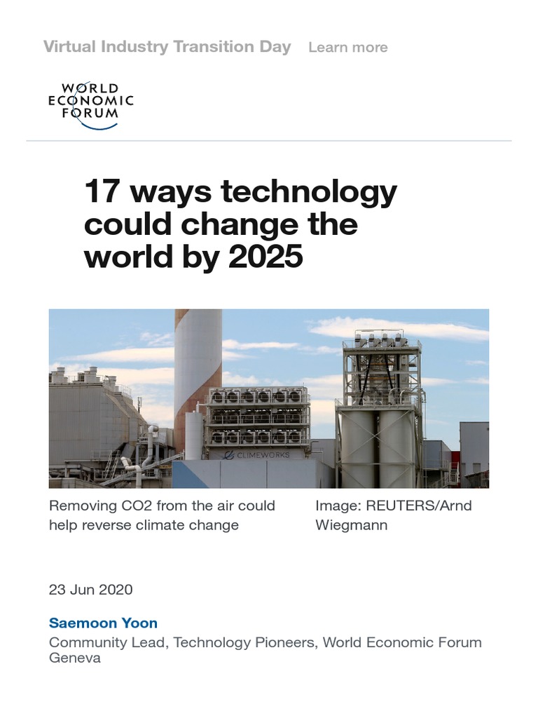 Future Shocks - 17 Technology Predictions For 2025 - World Economic ...