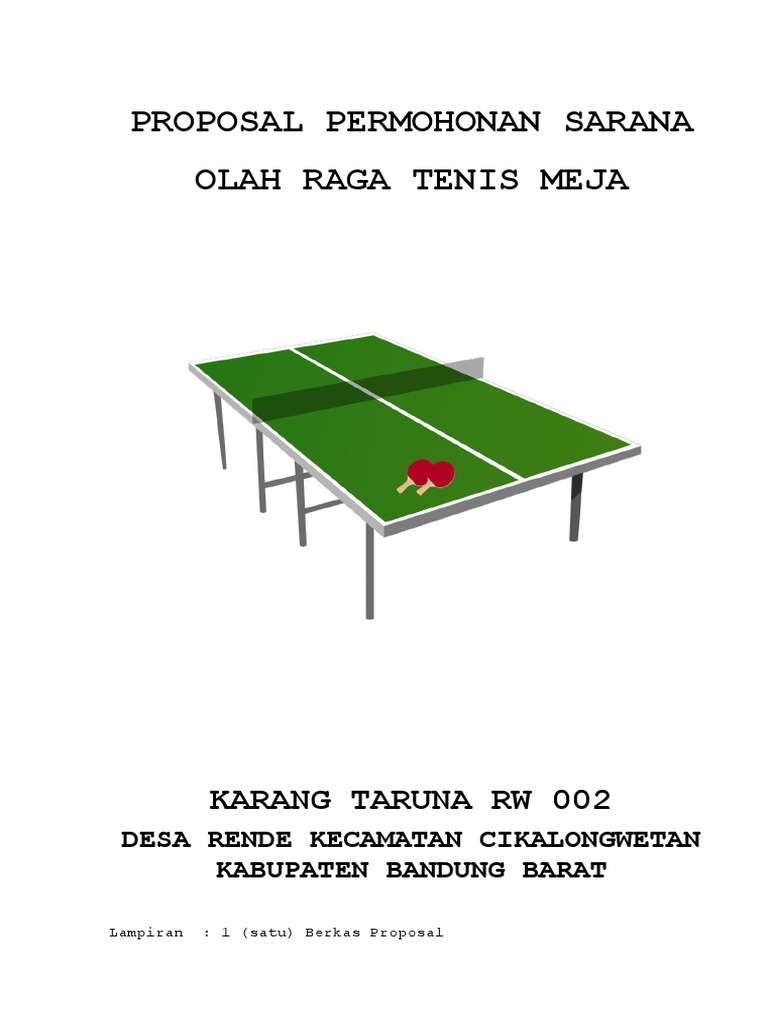 Proposal Tenis Meja | PDF