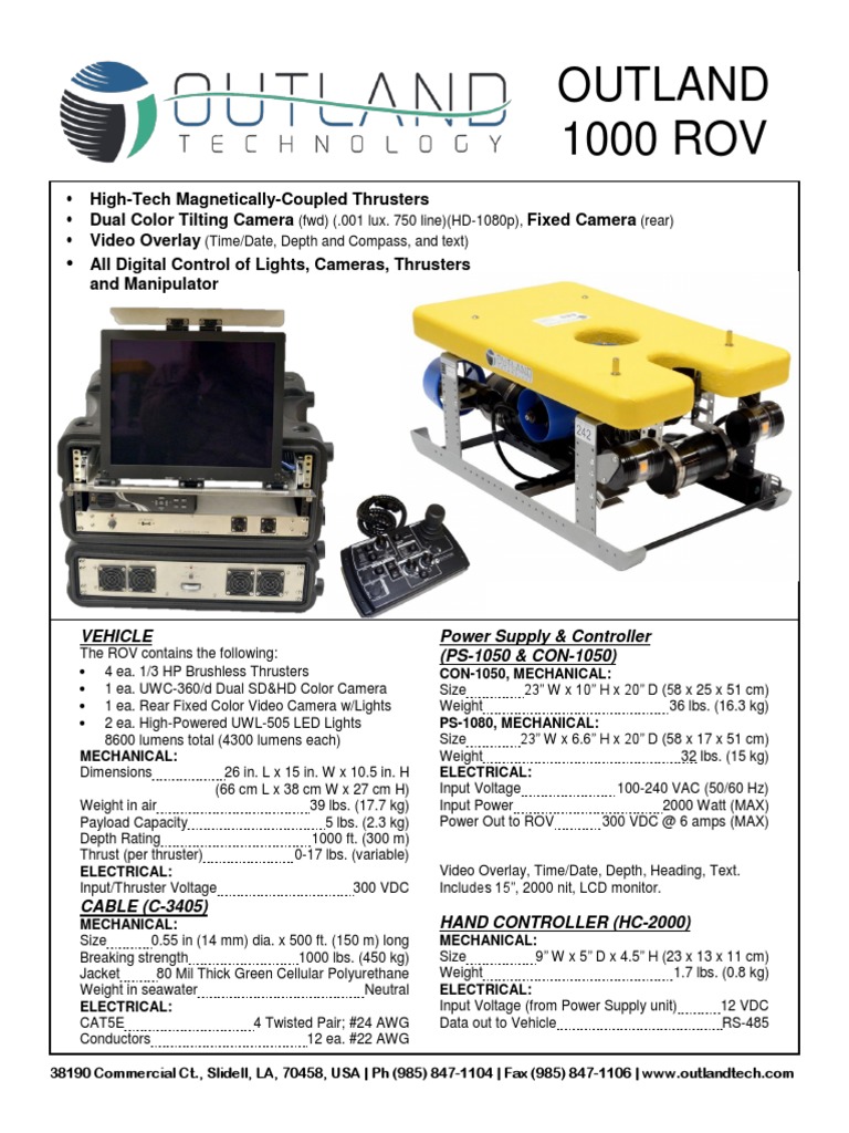 Outland 1000 ROV | PDF | Computer Engineering | Electronics