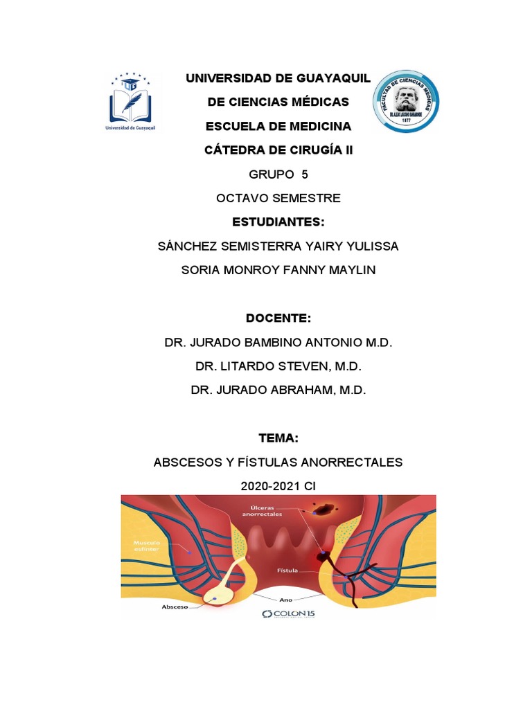 Abscesos y Fístulas Anorrectales: Guía Completa | PDF | Cirugía | Enfermedad de Crohn
