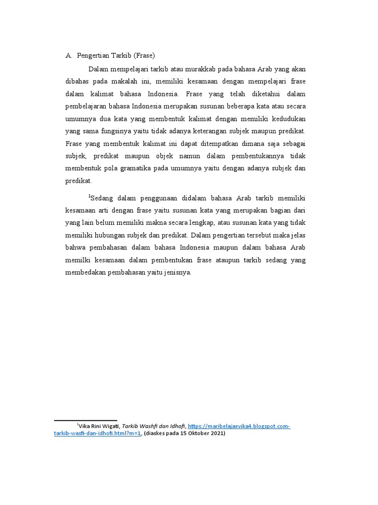 Pengertian Tarkib | PDF