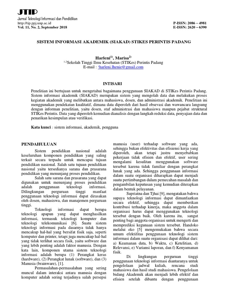Sistem Informasi Akademik Siakad Stikes 79612b9b | PDF