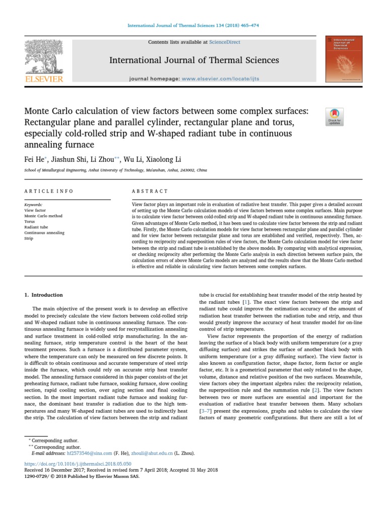 View Factor Cylinder Plane | PDF | Line (Geometry) | Cartesian ...