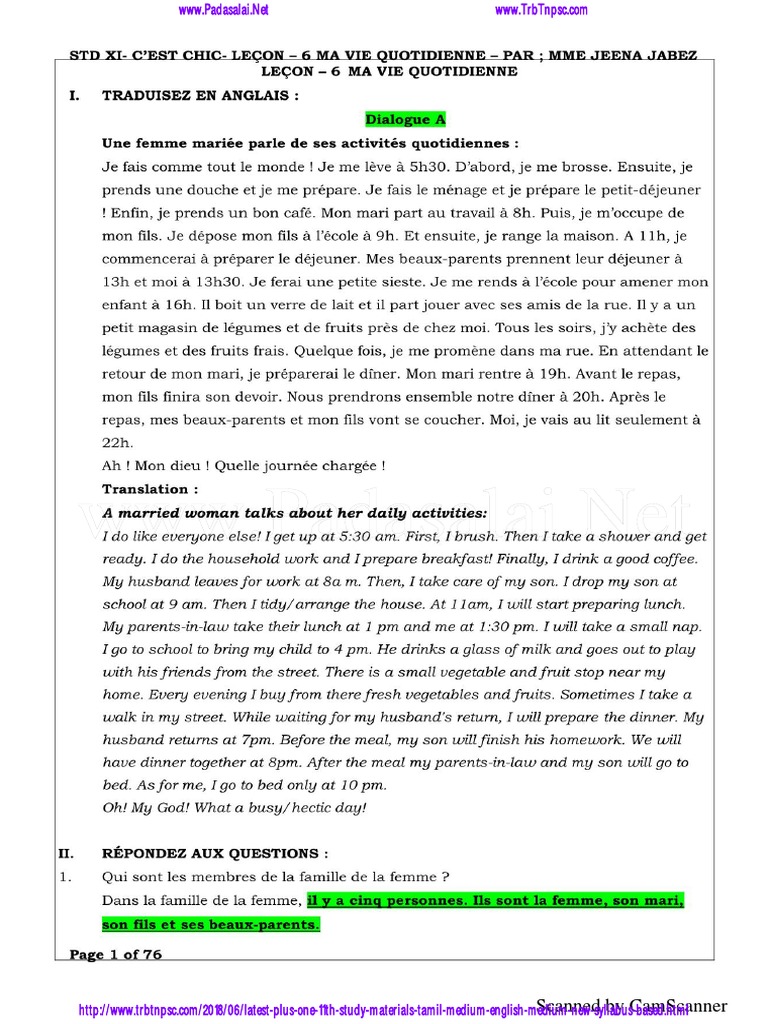 4 11h French Lesson 6 Study Material | PDF | Mobile Software | I Phone