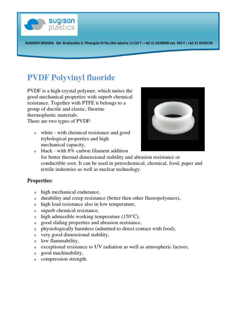 PVDF Polyvinyldenfluoride | PDF | Thermoplastic | Fluorine