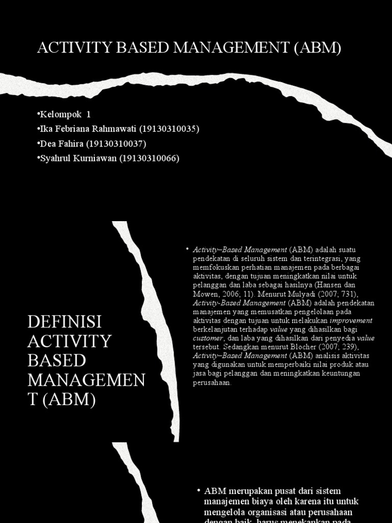 Activity Based Management (Abm) | PDF