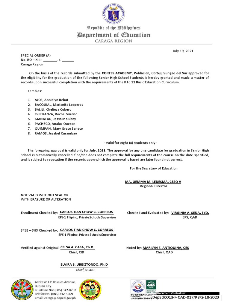 Ma. Gemma M. Ledesma, Ceso V: EPS-1 Filipino, Private Schools ...