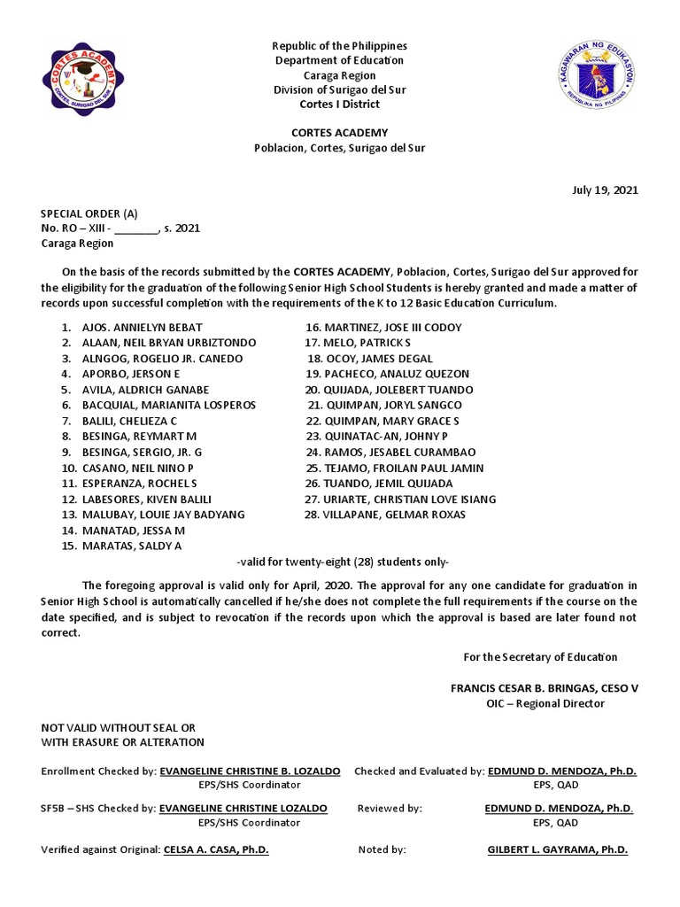 Special Order 2021 | PDF | Philippines | Government