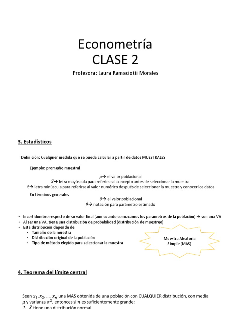 Clase 2 Econometria | PDF