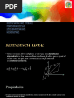 Dependencia e Independencia Lineal, Bases y Dimensión | PDF | Determinante | Vector Euclidiano