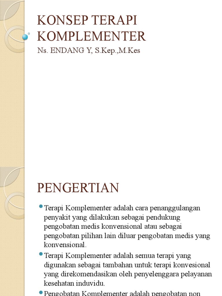 Konsep Terapi Komplementer | PDF