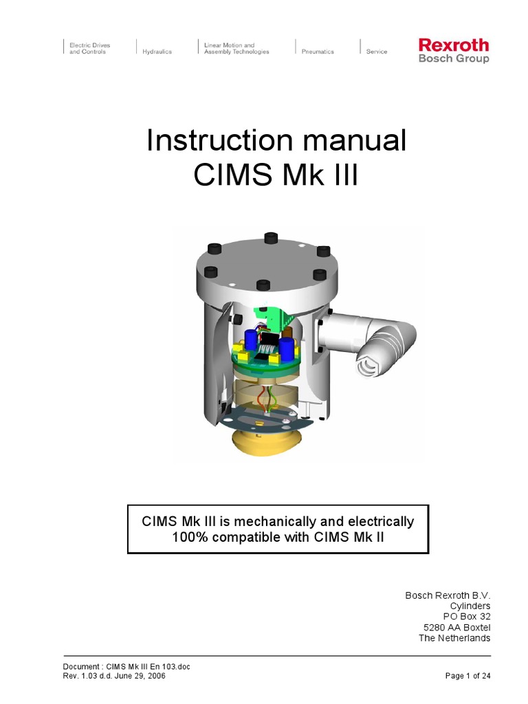 Instruction Manual Cims MK Iii: CIMS MK III Is Mechanically and ...
