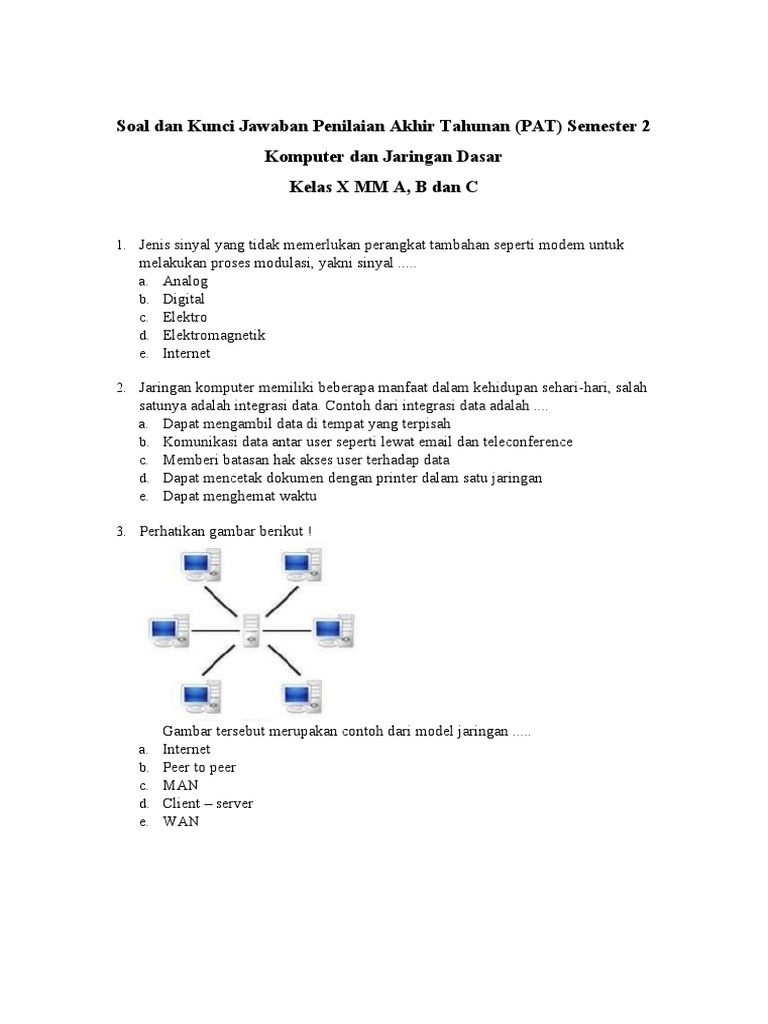 Soal PAT KJD Sem 2 (X MM ABC) | PDF