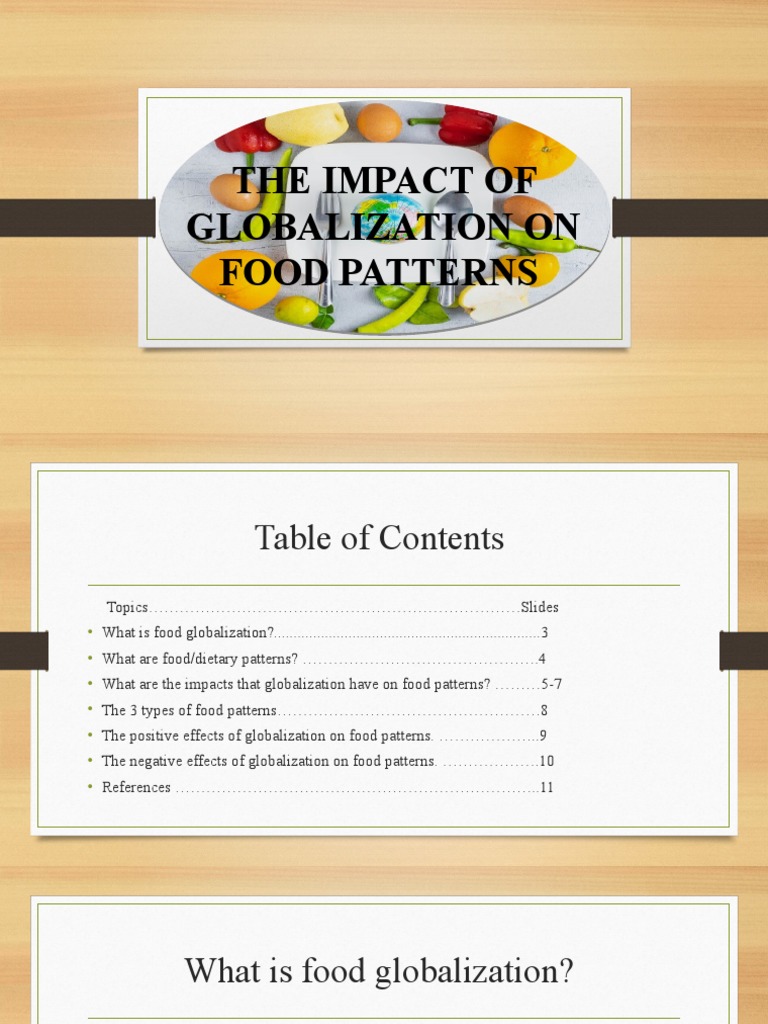 Globalization's Impact on Food Patterns | PDF | Wellness | Technology ...