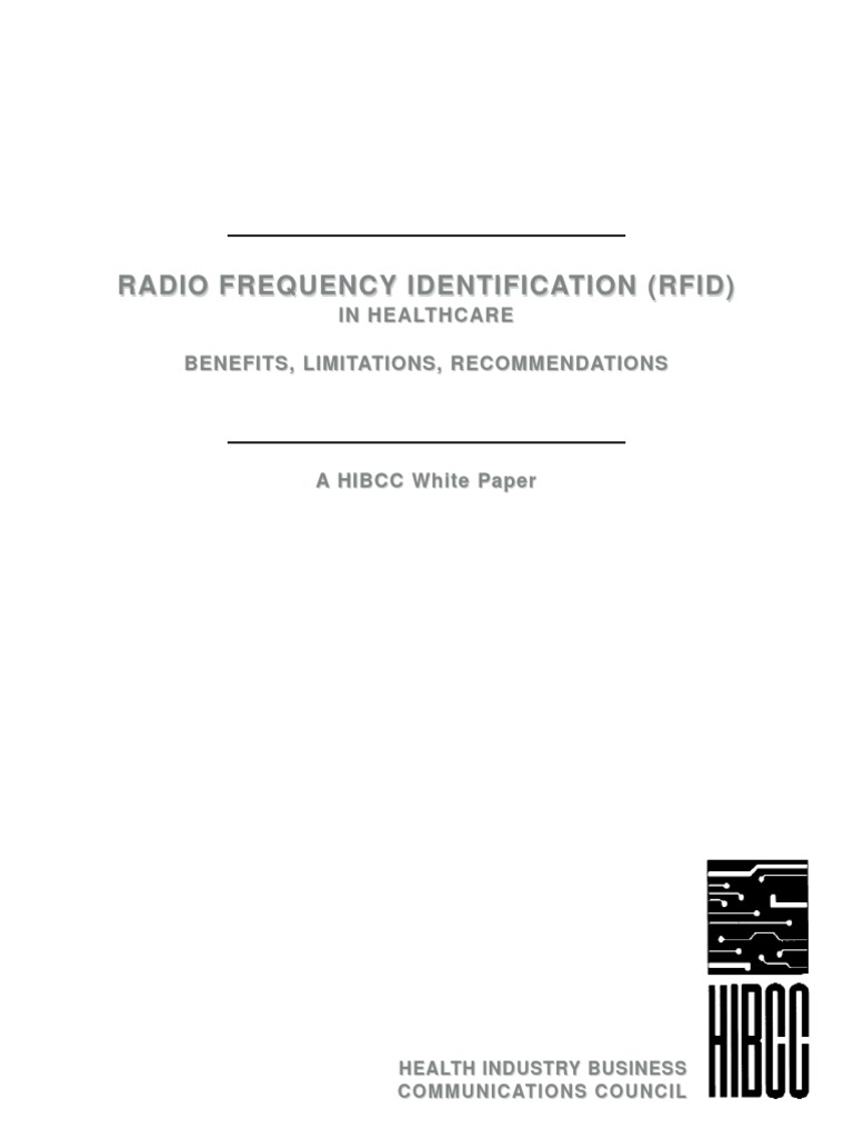 RFID in Healthcare | PDF | Radio Frequency Identification | Barcode