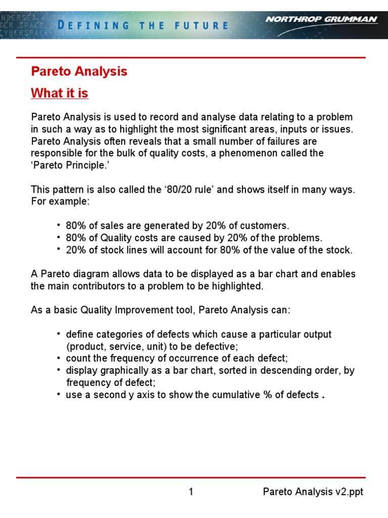 Pareto Analysis What It Is | PDF | Infographics | Information Science